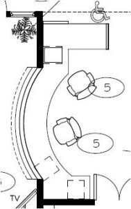 ADA Compliant Front Desk Design - Holistic Healthcare Office