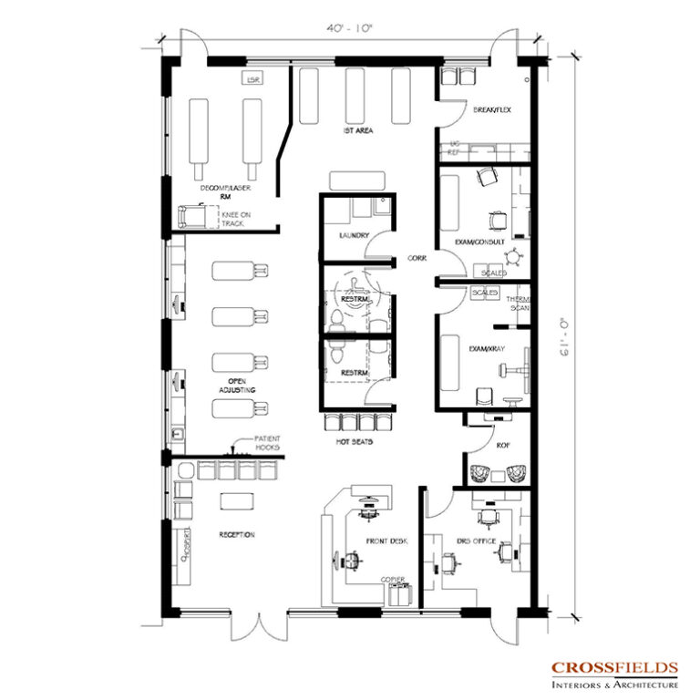 Chiropractic Office Design | CrossFields Interiors and Architecture